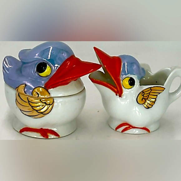 Takito Company | Kitchen | Vintage Big Mouth Birds Sugar Creamer Set By ...